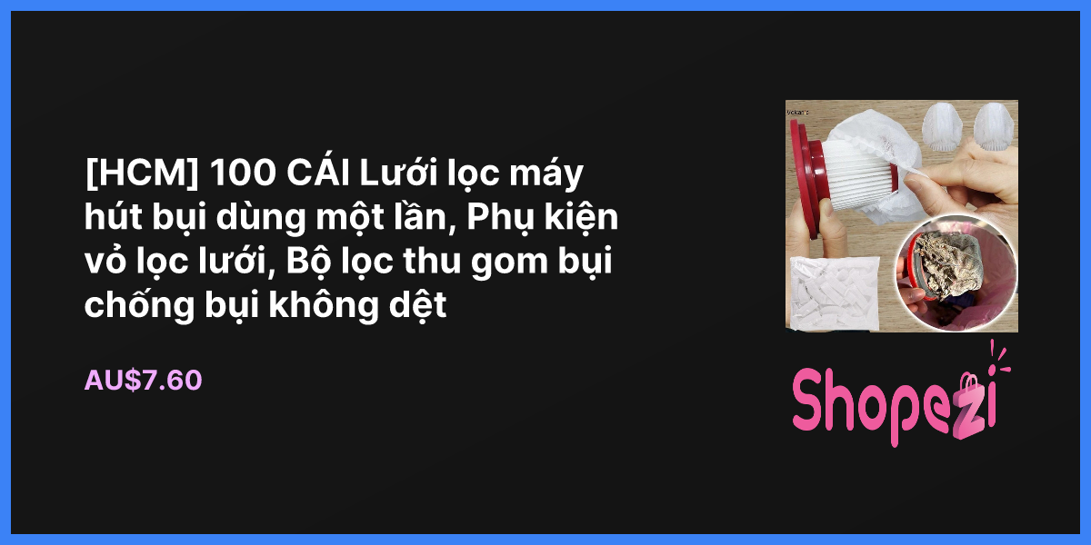 [HCM] 100 CÁI Lưới lọc máy hút bụi dùng một lần, Phụ kiện vỏ lọc lưới ...