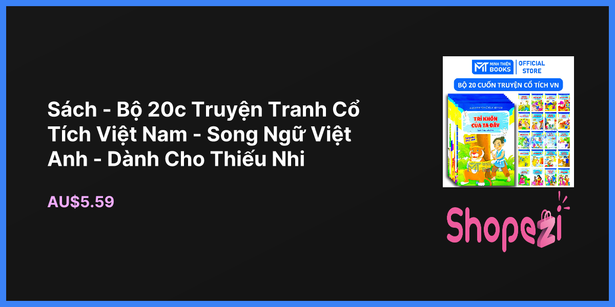 Sách - Bộ 20c Truyện Tranh Cổ Tích Việt Nam - Song Ngữ Việt Anh - Dành Cho Thiếu Nhi | Shop for ...