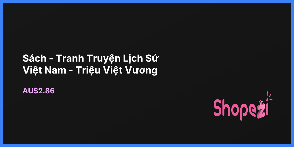 Sách - Tranh Truyện Lịch Sử Việt Nam - Triệu Việt Vương | Shop for Clothing, Toys, Comics & More